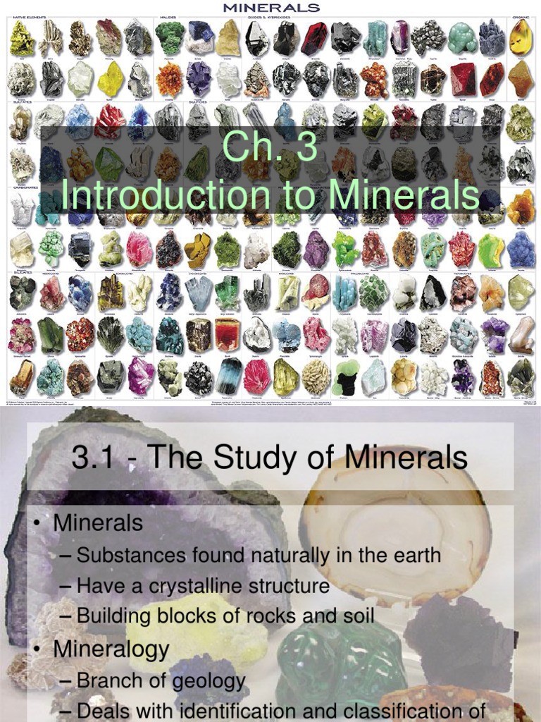 3 1 - Introduction To Minerals | PDF | Minerals | Natural Materials