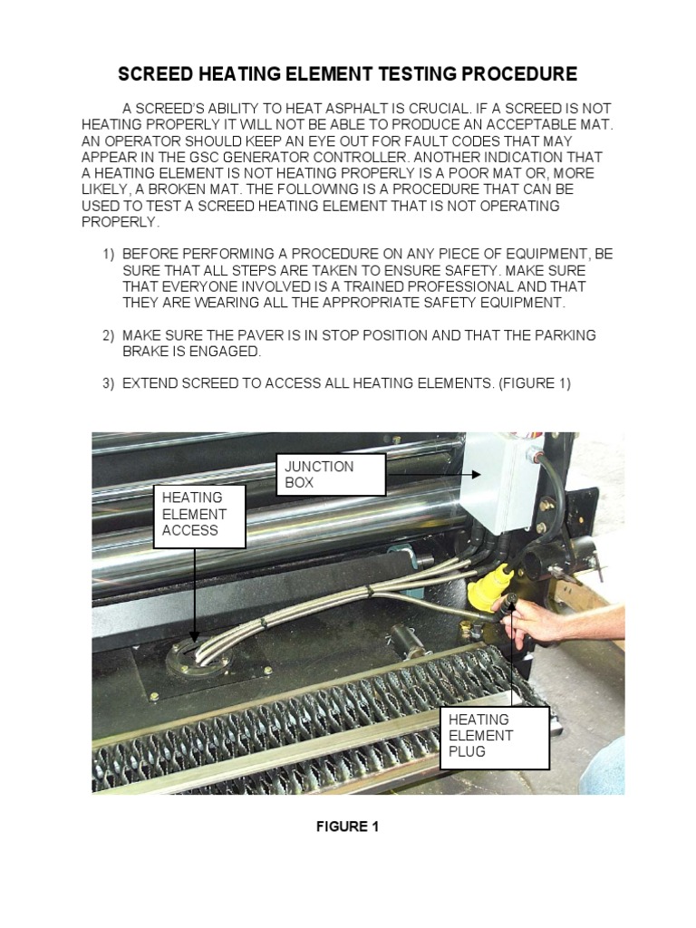 Paver Screed Heat Check | PDF