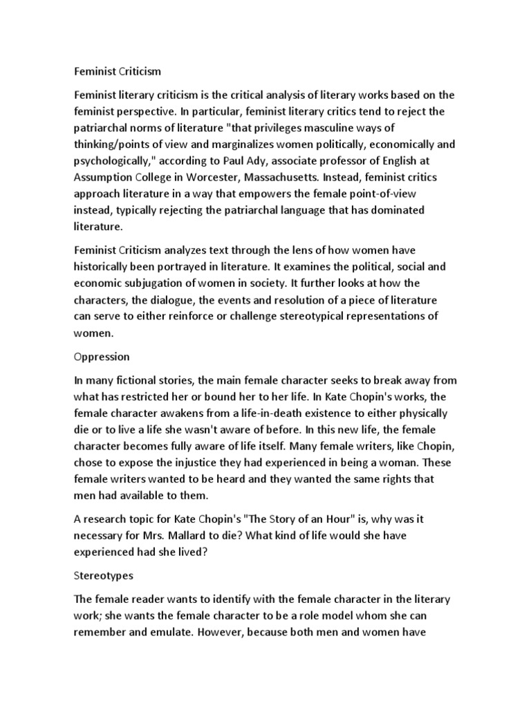 Feminist Criticism | PDF | Feminism | Gender Studies