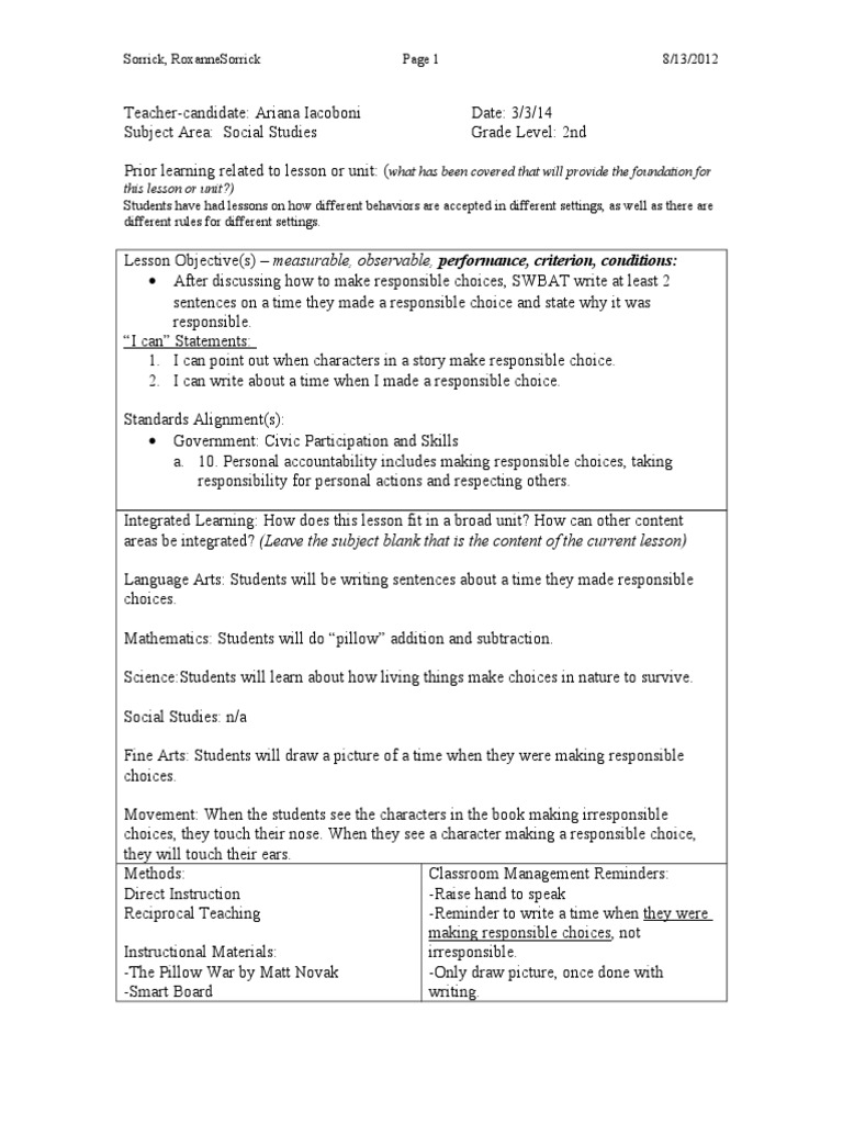 Social Studies Lesson On Government | PDF