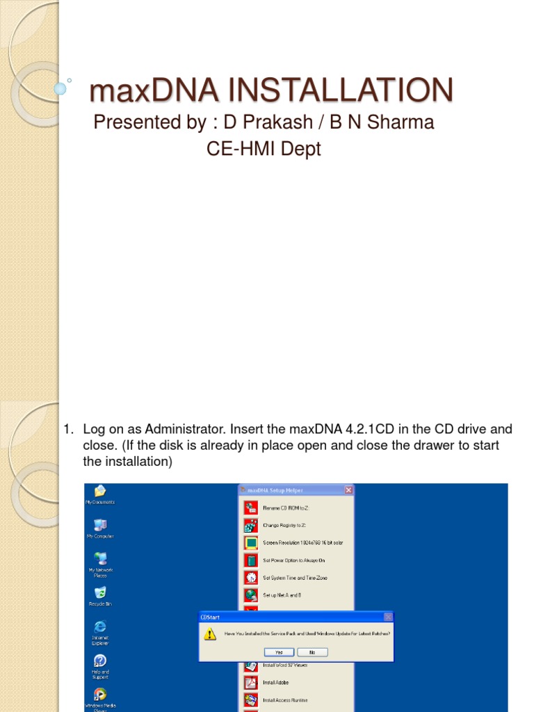 Maxdna Installation | PDF | Installation (Computer Programs) | Microsoft Windows