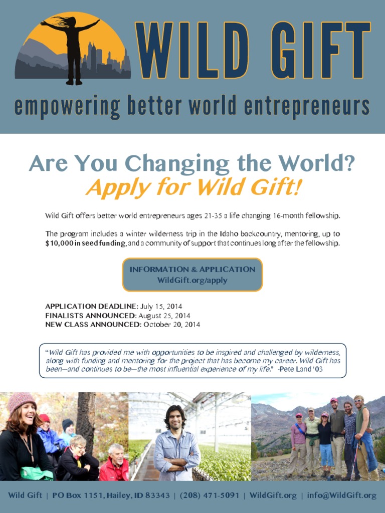 Apply For Wild Gift Flyer | PDF | Business | Social Science