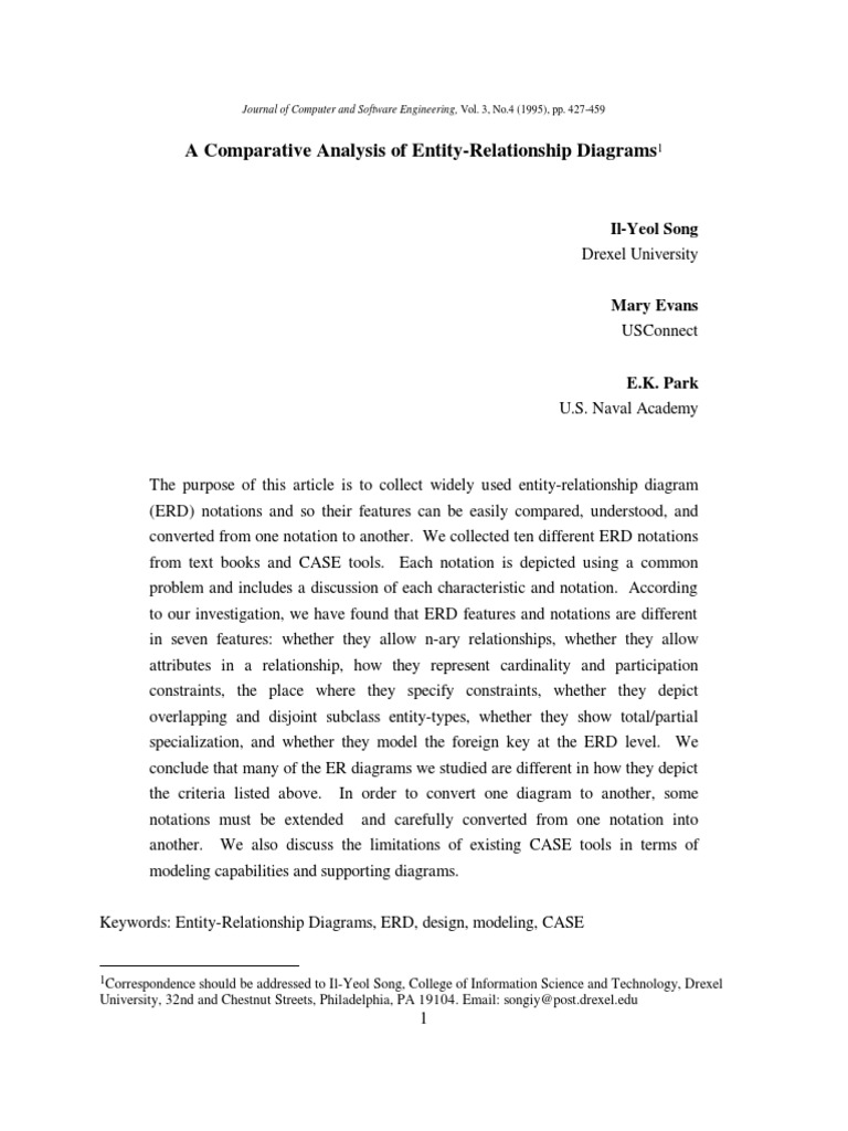A Comparative Analysis of Entity-Relationship Diagrams | PDF ...