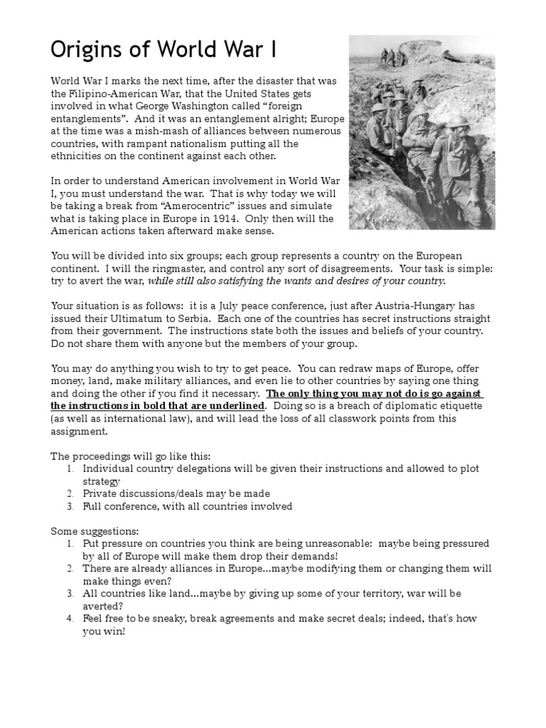 Origins of WWI | PDF | Austria Hungary | Allies Of World War I