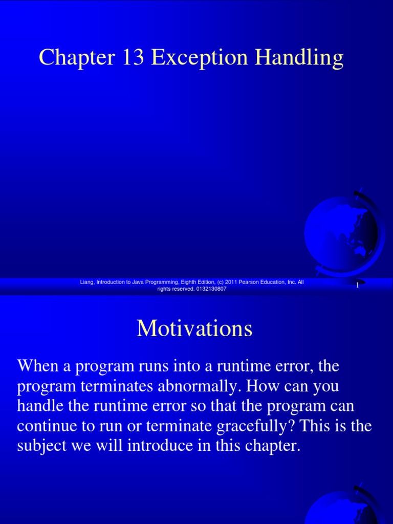 Chapter 13 Exception Handling Pdf Constructor Object Oriented Programming Programming