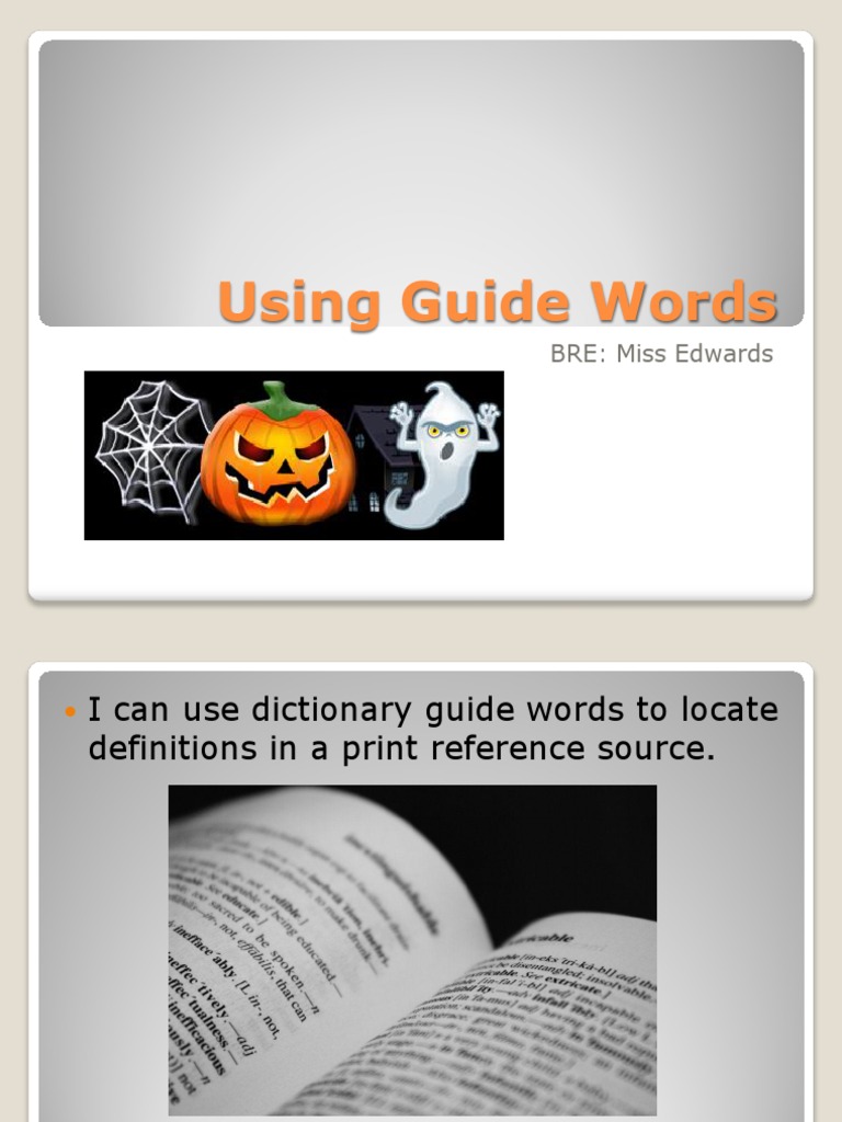 Using Guide Words | PDF