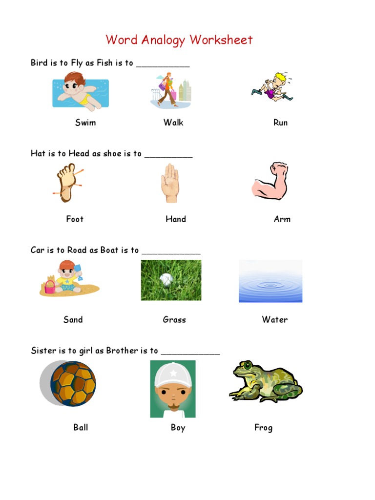 Word Analogy Worksheet | PDF