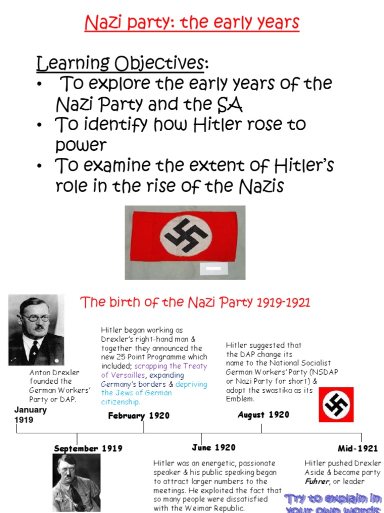 Rise of the Nazi Party: 1919-1923 | PDF | Nazi Party | Nazi Germany