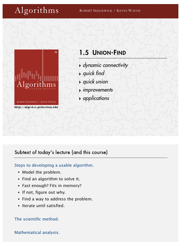 15 Union Find | PDF | Time Complexity | Discrete Mathematics