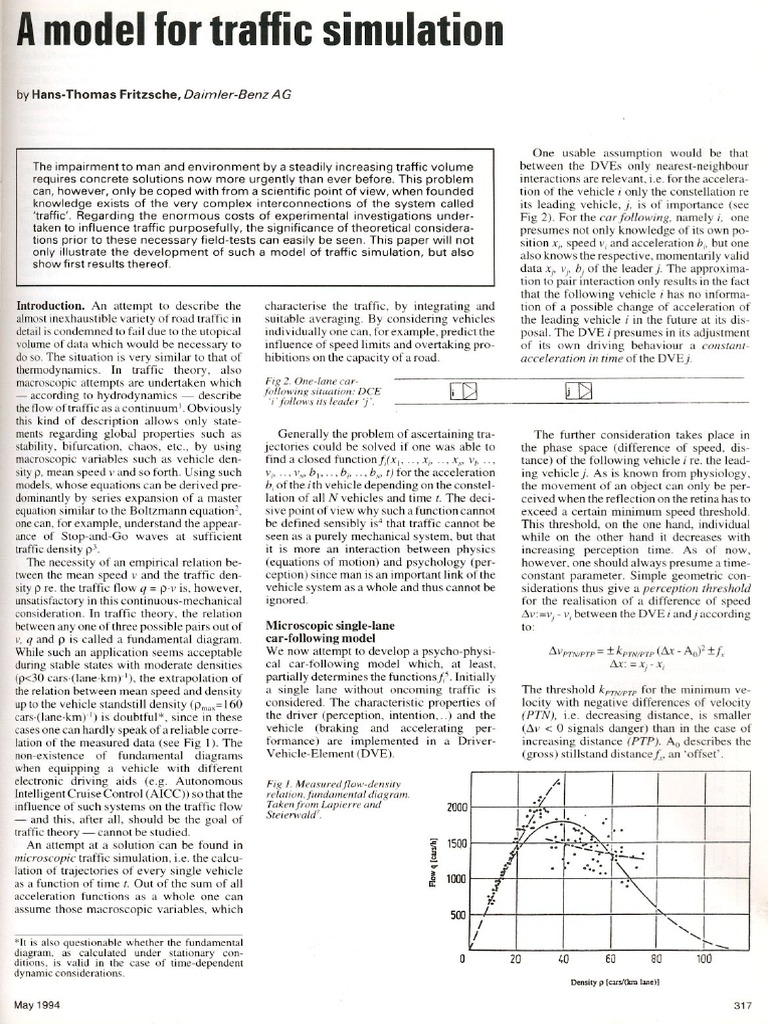 Traffic Simulation Model Development | PDF | Physics | Road Transport