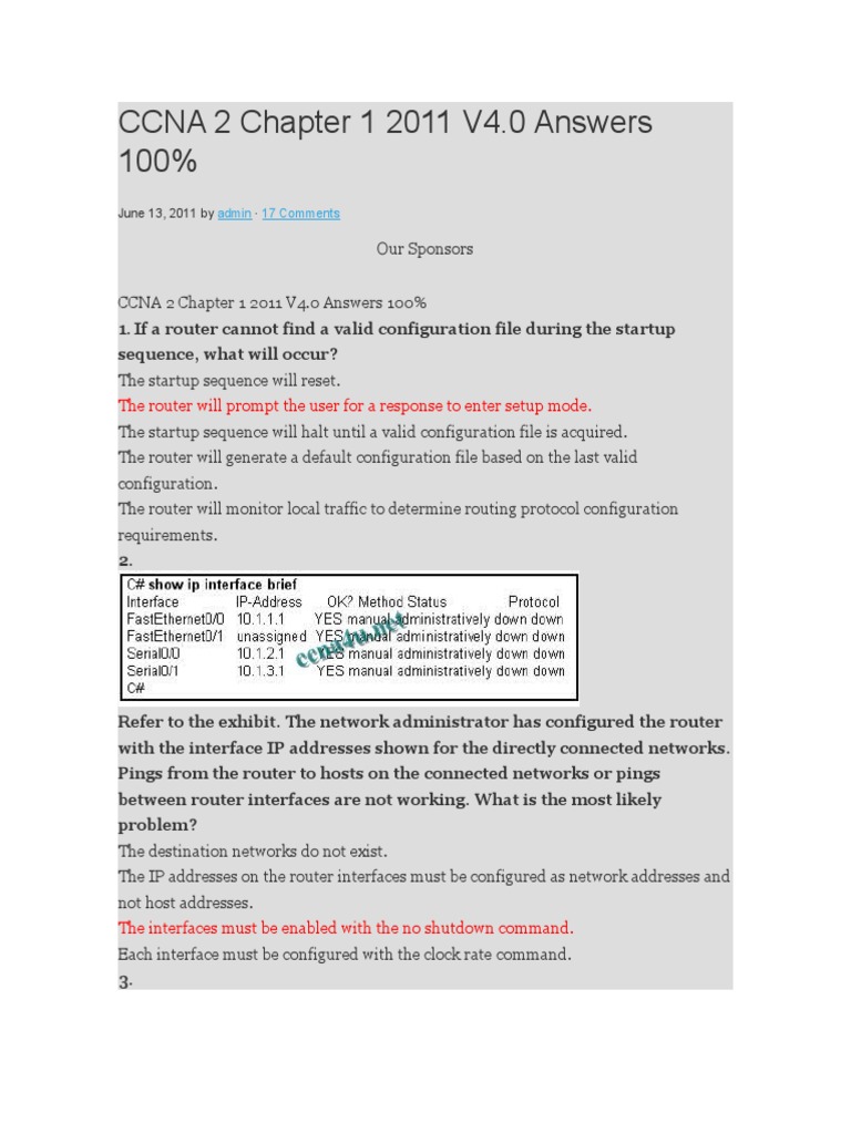 Resueltos Ccna2 | PDF | Router (Computing) | Routing
