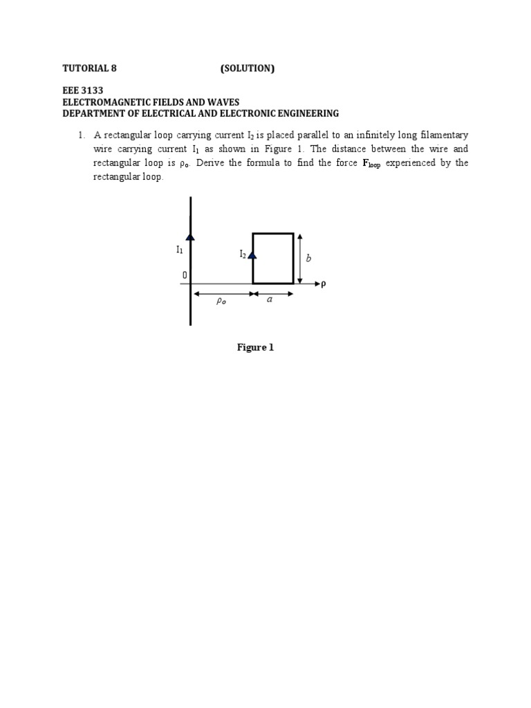 Tutorial 8 Solution Emagnet | PDF | Magnet | Force