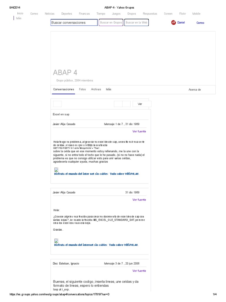 Abap 4 - Yahoo Grupos Excel Ole2 | PDF | Microsoft Excel | Multimedia