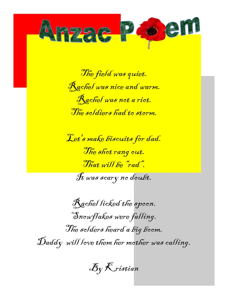 Anzac Poem 1 | PDF