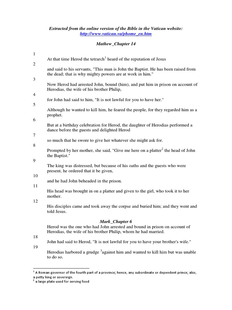 Bible Salome | John The Baptist | Herod Antipas