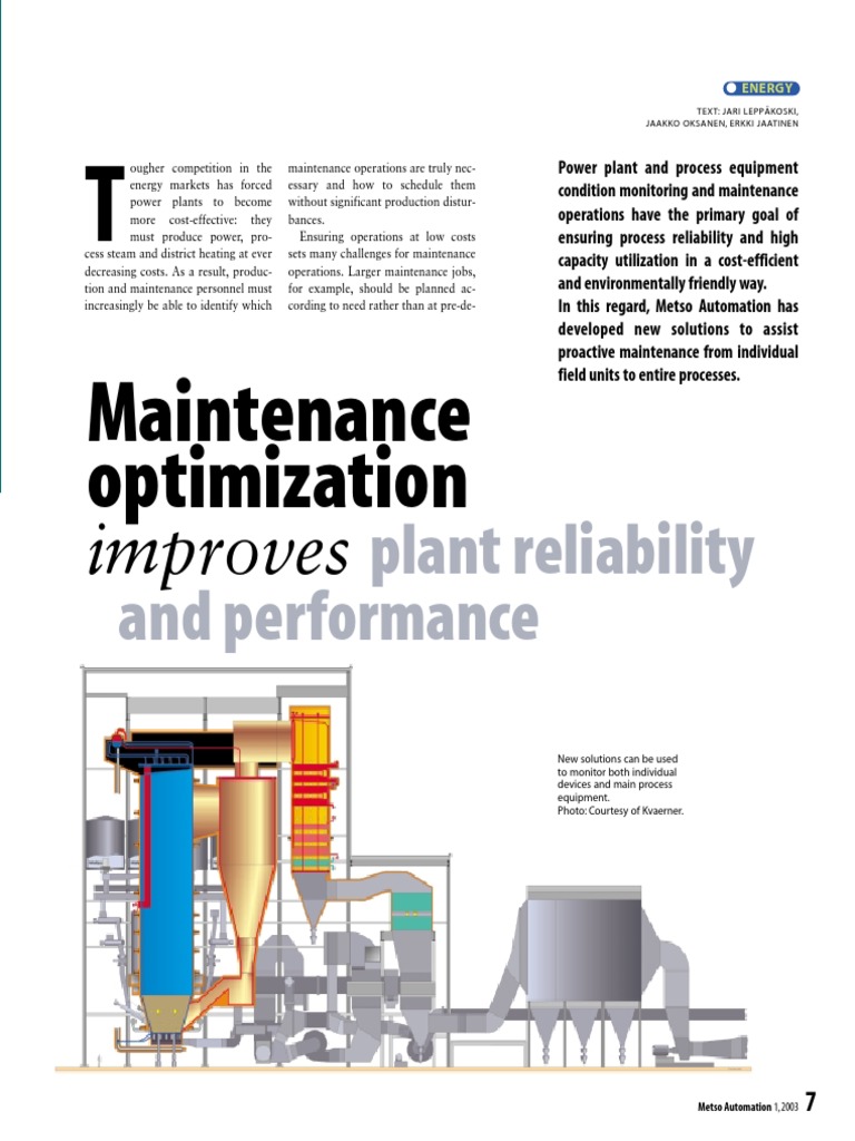 Optimizing Power Plant Maintenance | PDF | Automation | Reliability ...