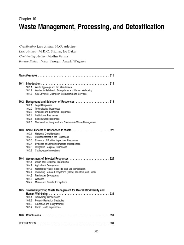 Waste Management, Processing, and Detoxification | PDF | Waste ...