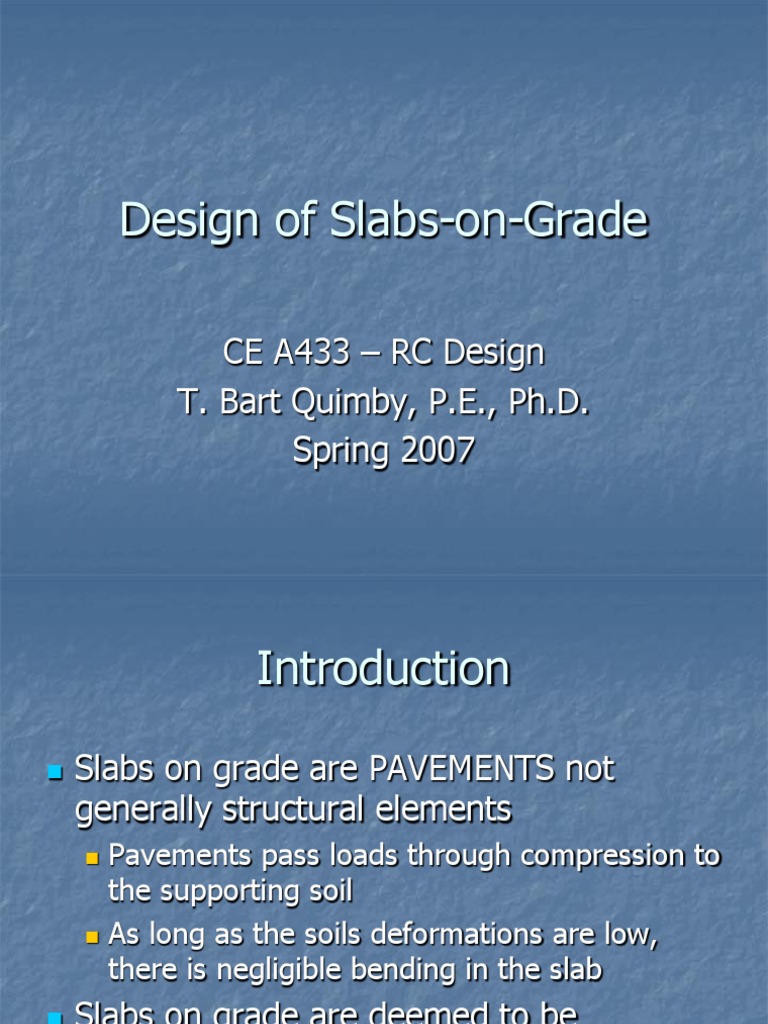 Slabs-on-Grade Design Guide | PDF