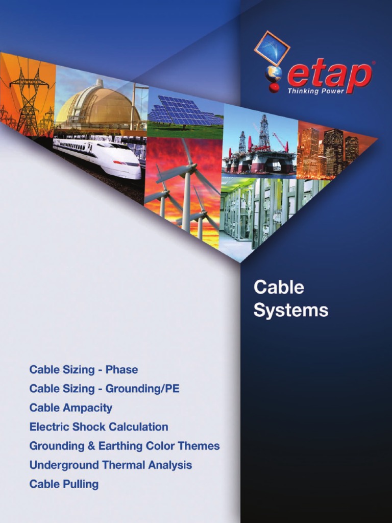 Cable Systems Etap Pdf Electric Power System Electrical Wiring