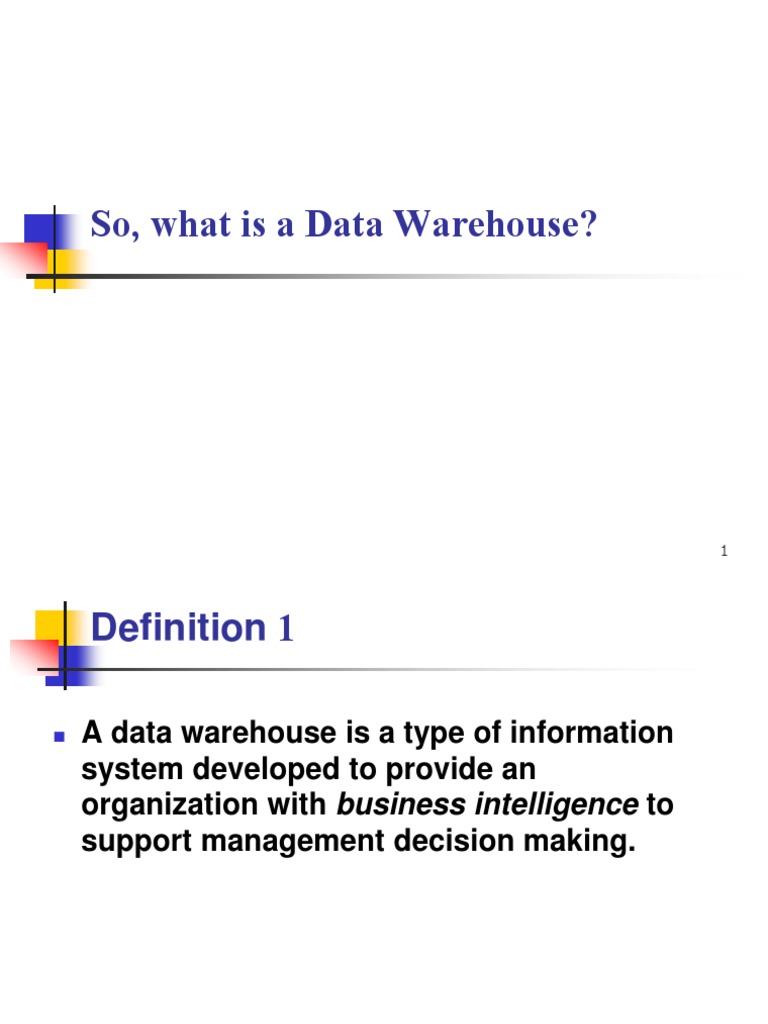 Understanding Data Warehousing Basics | PDF | Data Warehouse | Computer ...