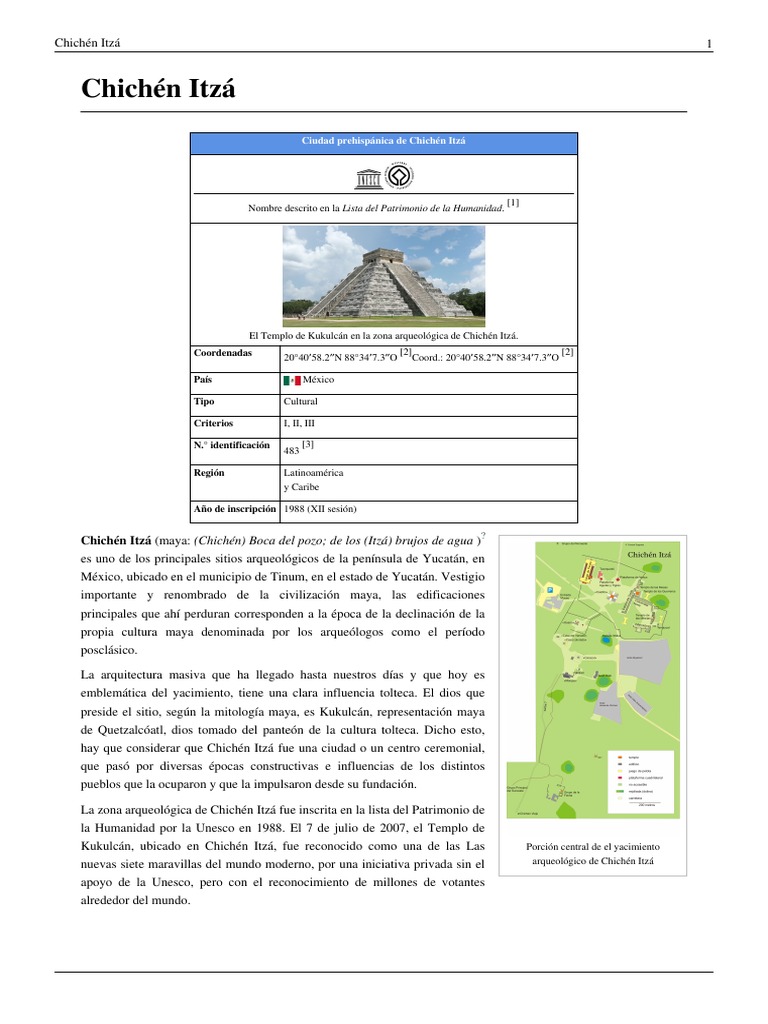 Chichén Itzá | Descargar gratis PDF | Pueblos mayas | Civilización maya
