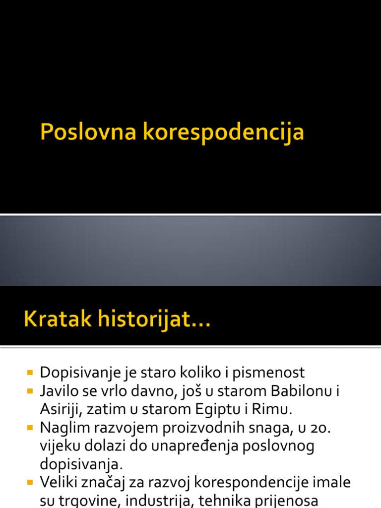 Poslovna Korespodencija | PDF
