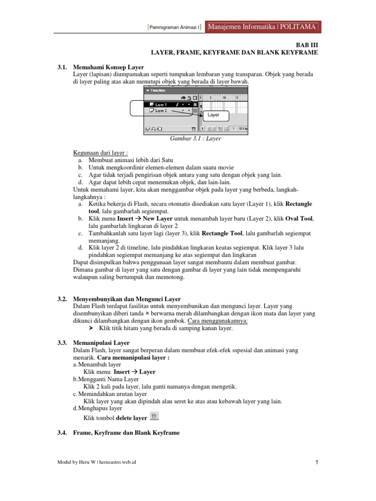 Layer, Frame Keyframe Dan Blank Keyframe | PDF