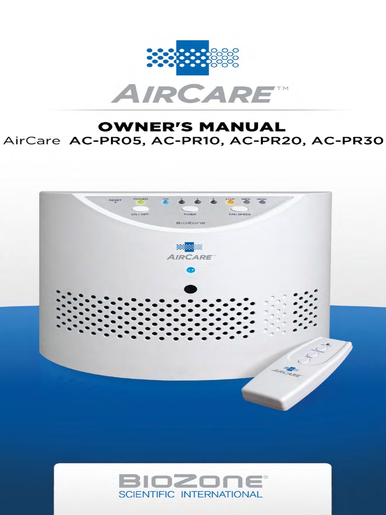 BioZone Scientific PR Owners Manual1 | Mechanical Fan | Timer