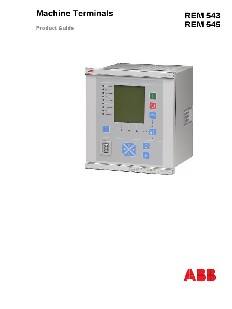 Machine Terminals REM 543 REM 545: Product Guide | PDF | Relay | Power ...