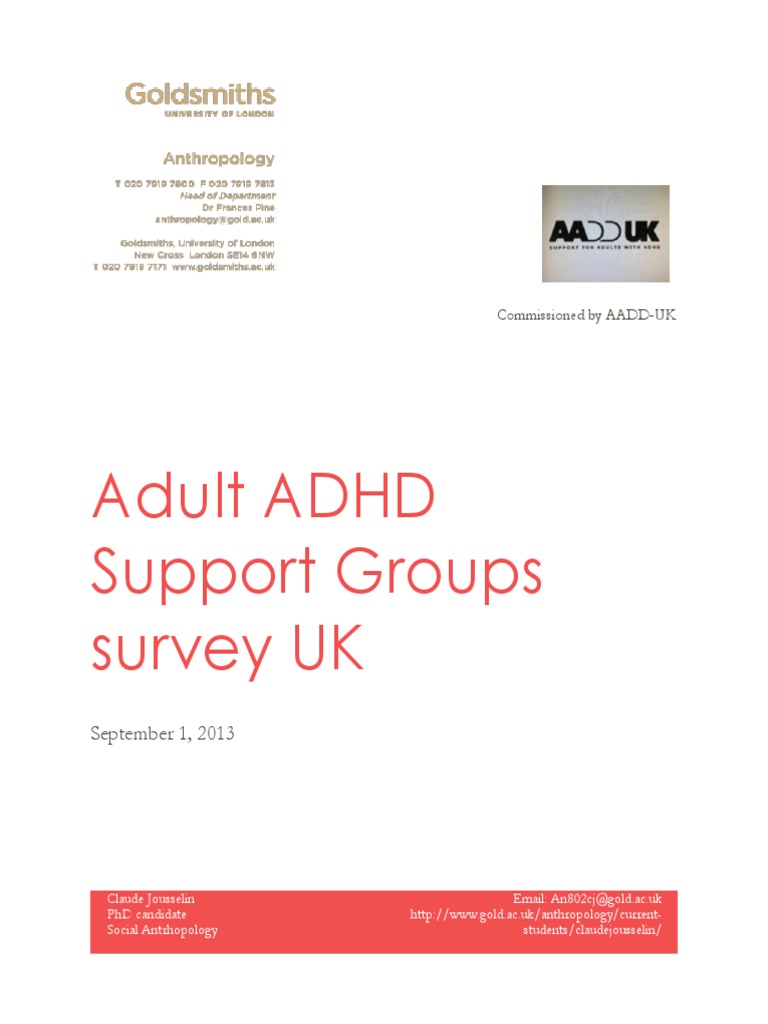 Adult ADHD UK Support Groups Survey | PDF | Support Group | Survey ...