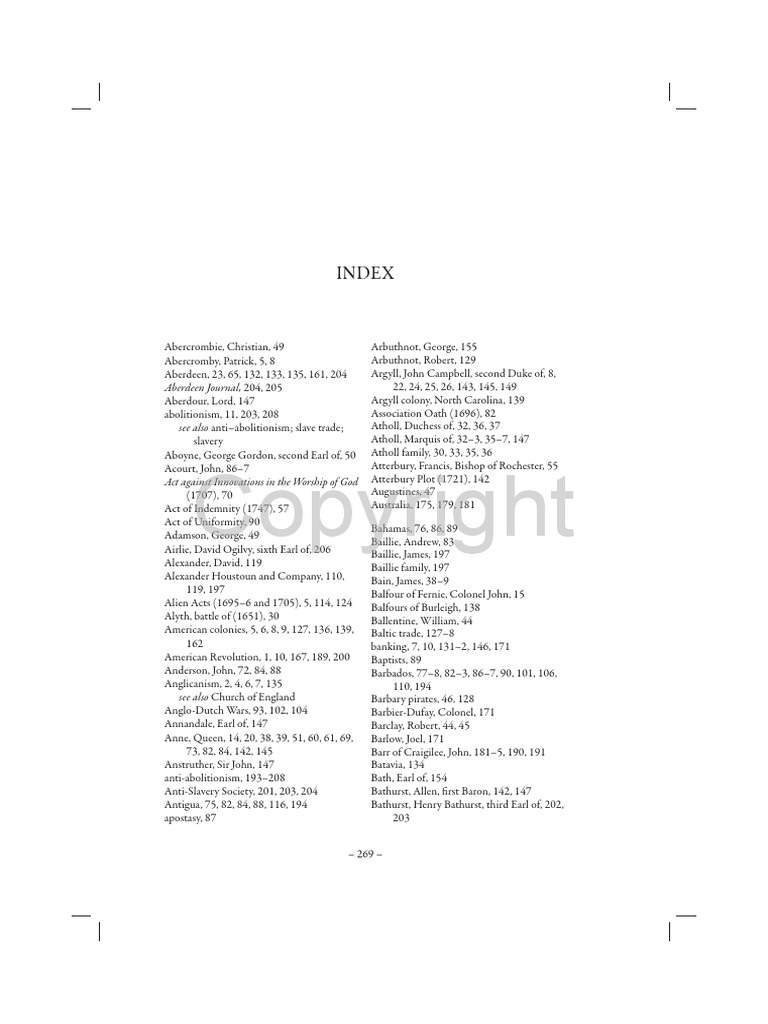 Index From Jacobitism, Enlightenment and Empire, 1680-1820 | PDF ...