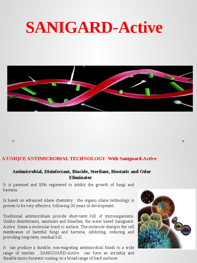 Saniguard Active - Durable, Nonleaching Antimicrobial For All Surfaces ...