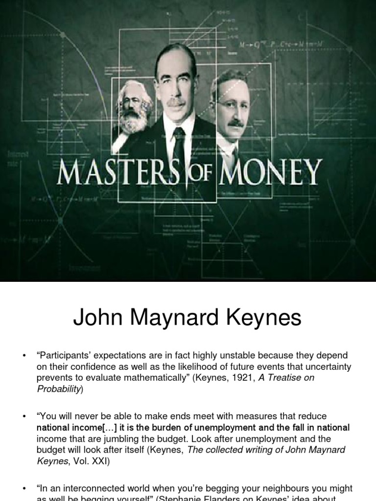 Masters of Money | PDF | John Maynard Keynes | Economic Bubble