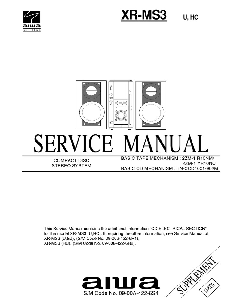 Aiwa Xr-Ms3u HC | PDF | Power Supply | Operational Amplifier