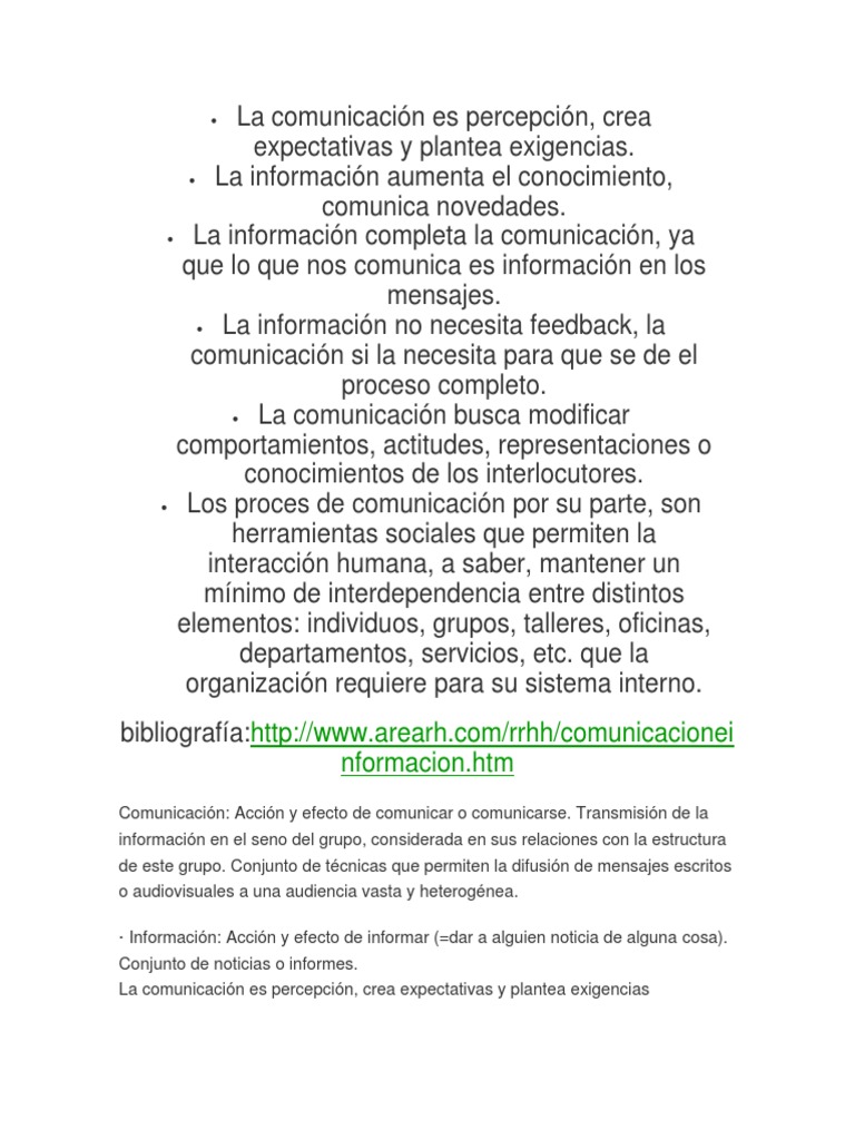 3-Diferencia Entre Comunicacion e Informacion | PDF | Comunicación ... 3-Diferencia Entre Comunicacion e Informacion | PDF | Comunicación ...