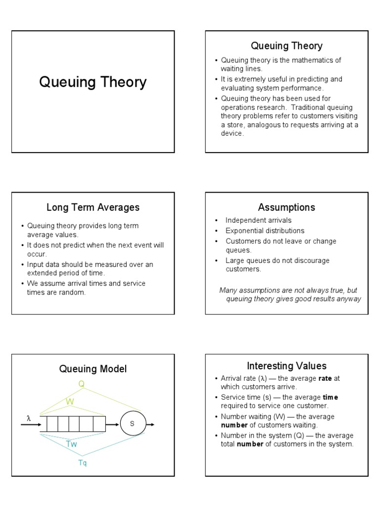 Queueing Theory Pdf Queuing Theory | PDF
