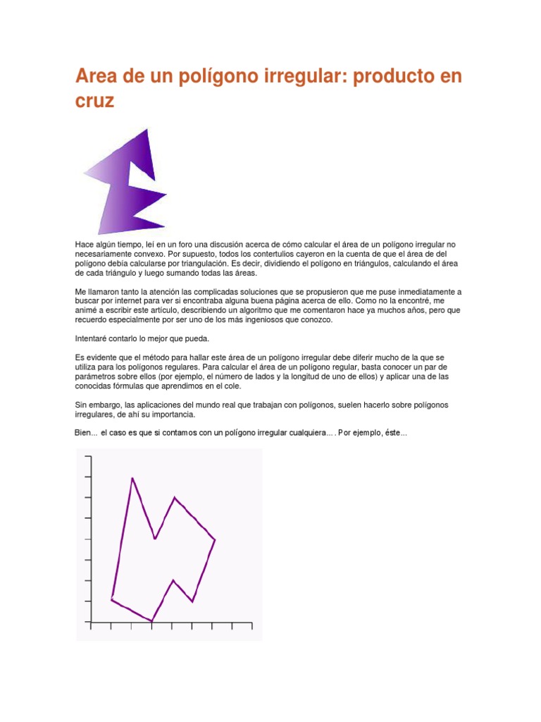 Area de Un Polígono Irregular | PDF | Determinante | Triángulo