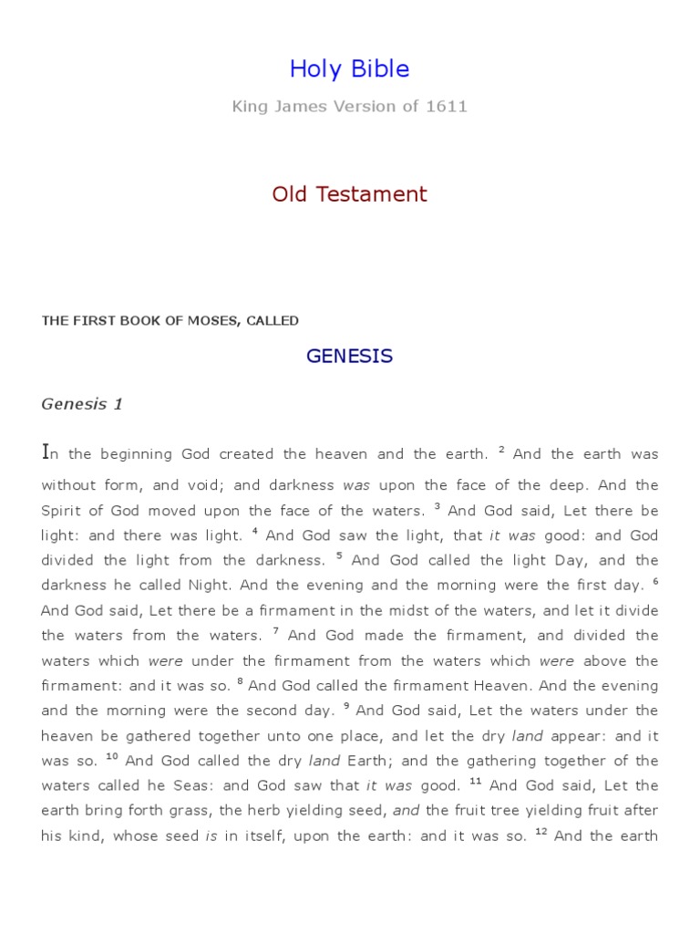Holy Bible | PDF