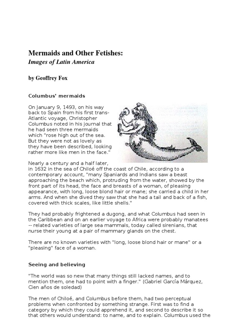 Mermaids and Other Fetishes: Images of Latin America | PDF | Sandinista ...