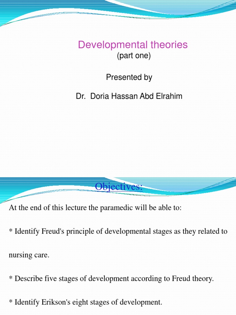1-Develomental Theories Part One | PDF | Id | Oedipus Complex