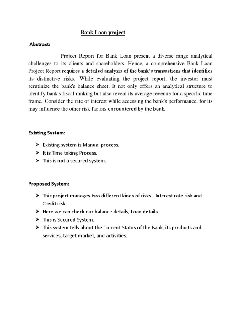 Bank Loan Project Report Overview | PDF