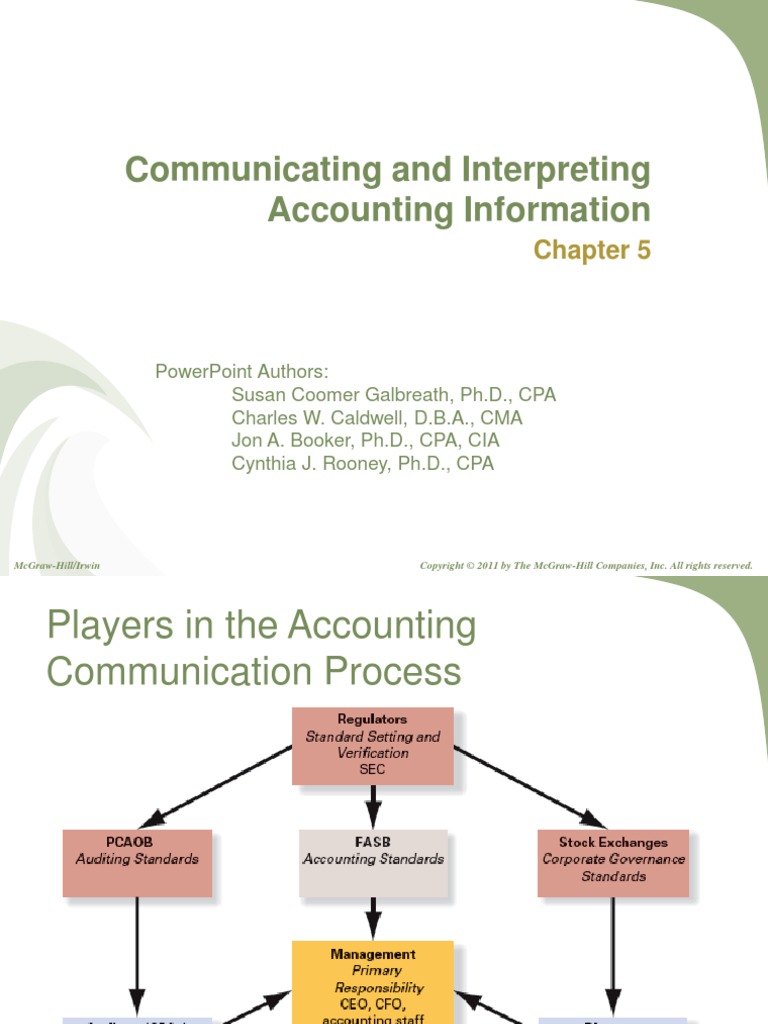 Communicating and Interpreting Accounting Information | PDF | Financial ...