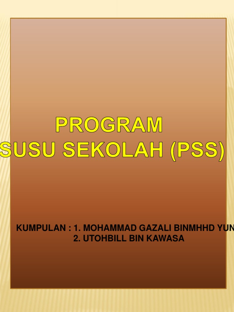 Program Susu Sekolah PWR Point | PDF