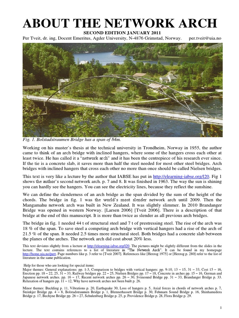An Expert Analysis of Network Arch Bridge Design: Characteristics ...