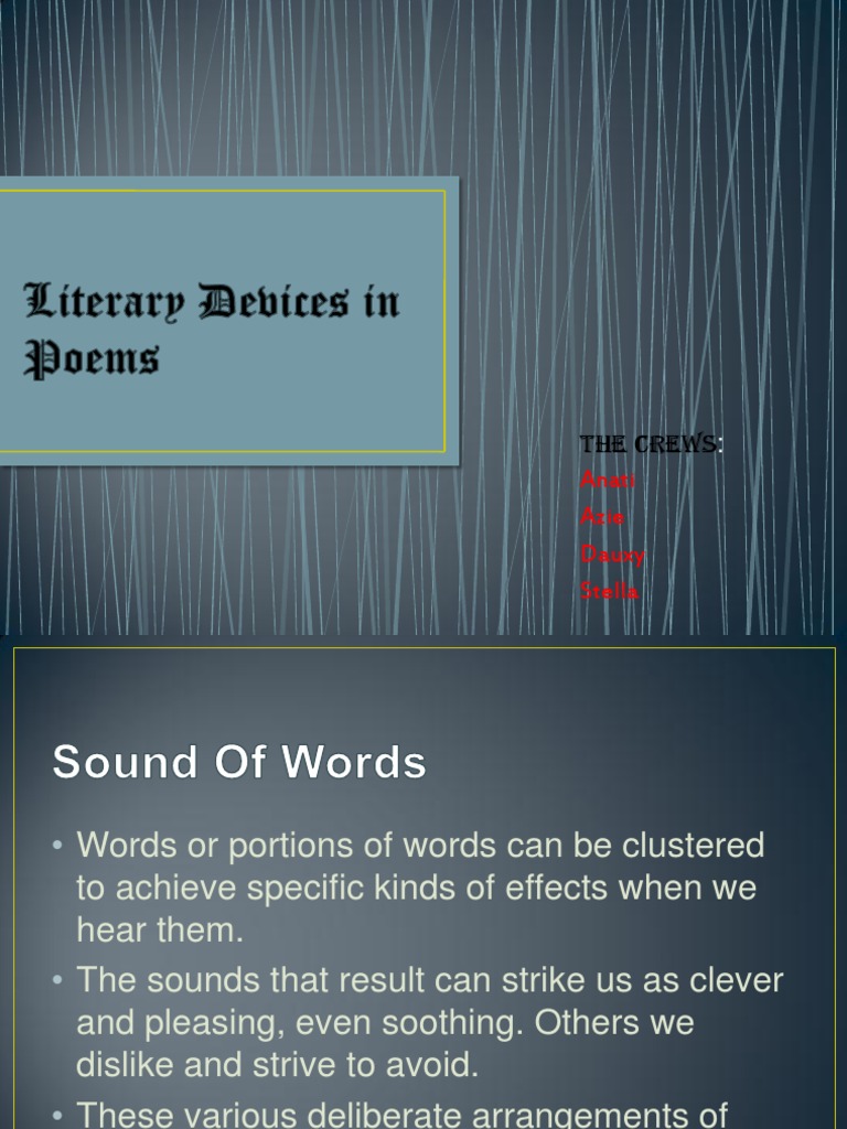 Literary Devices in Poetry Explained | PDF | Rhyme | Poetry