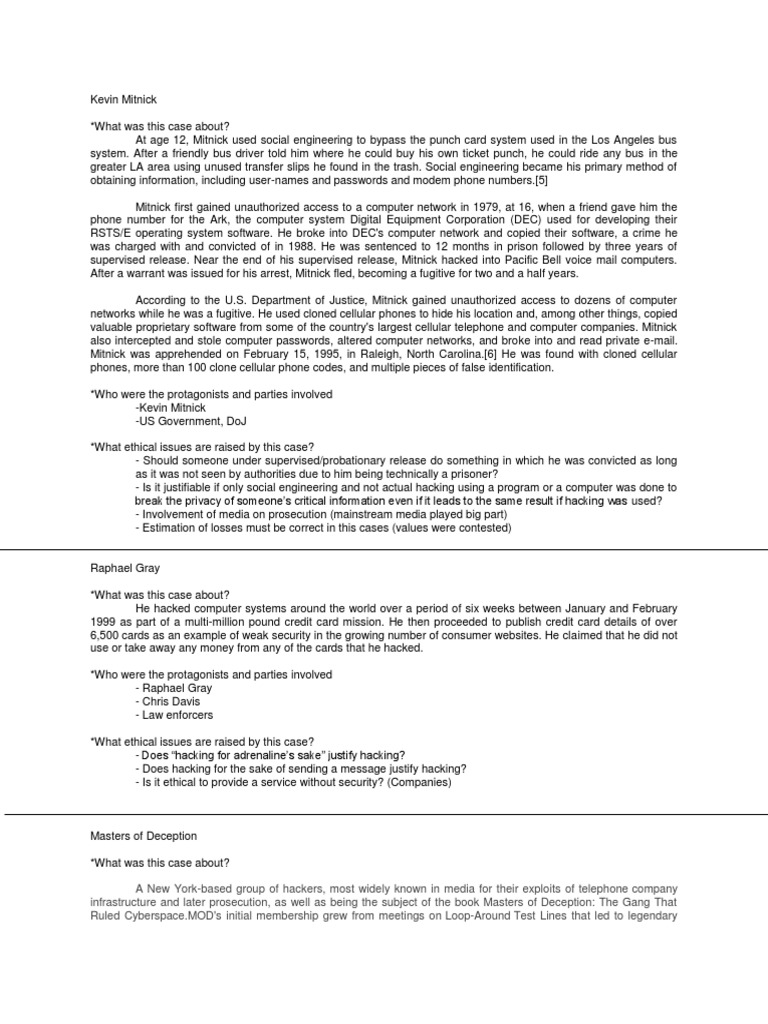 Hacking Case Studies | Download Free PDF | Theft | Computer Security