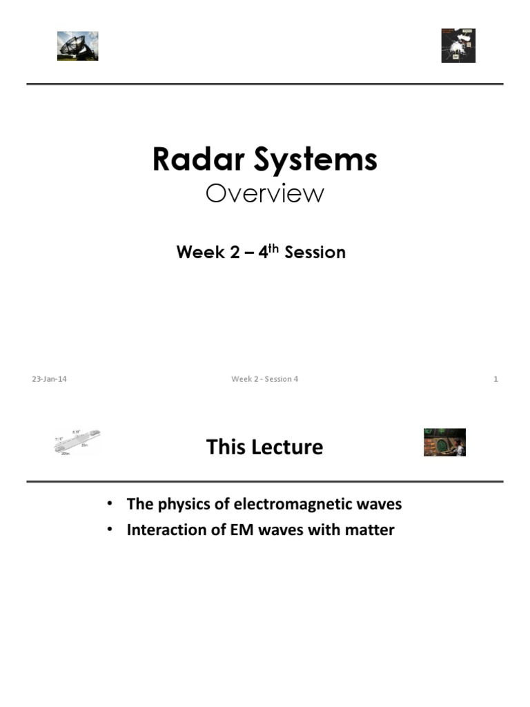 Introduction and Radar Overview PT 3 | PDF | Diffraction | Waves