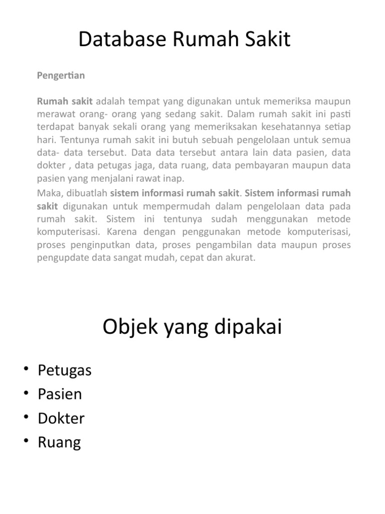 Database Rumah Sakit | PDF