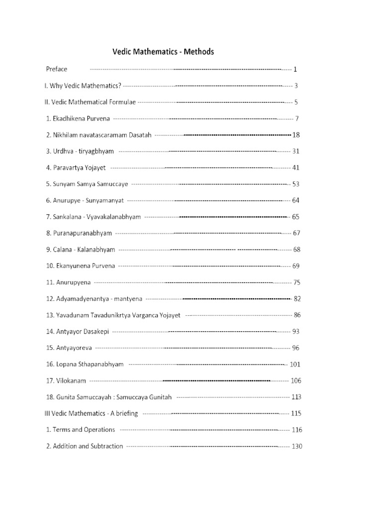 Vedic Mathematics | PDF | Fraction (Mathematics) | Notation