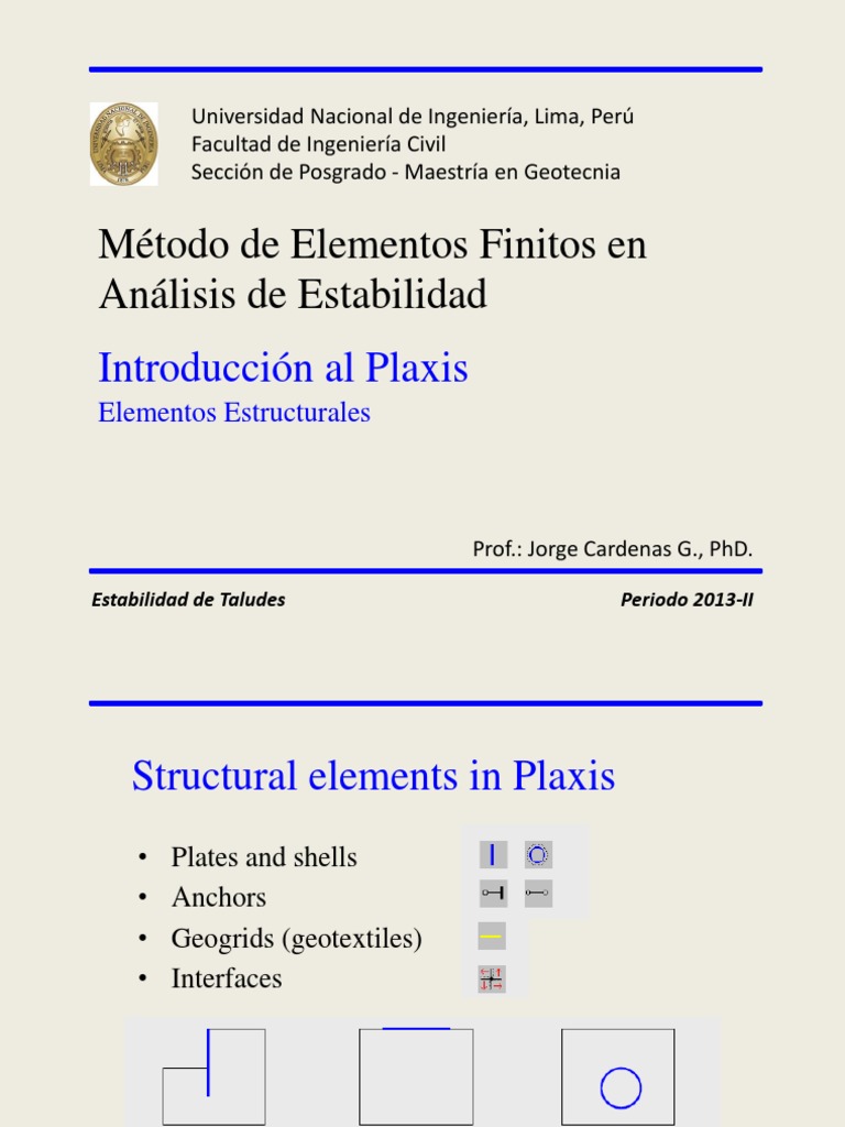 Plaxis - Structural Elements in Plaxis PDF | PDF | Computers